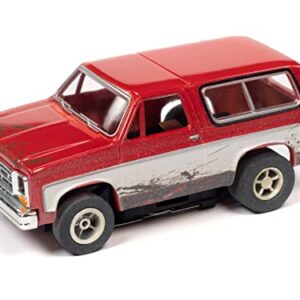 Auto World Xtraction 1977 Chevrolet Blazer (Red/White) HO Scale Slot Car