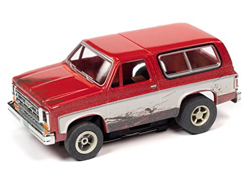 Auto World Xtraction 1977 Chevrolet Blazer (Red/White) HO Scale Slot Car