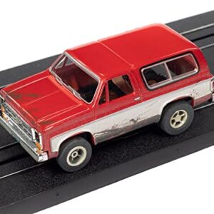 Auto World Xtraction 1977 Chevrolet Blazer (Red/White) HO Scale Slot Car