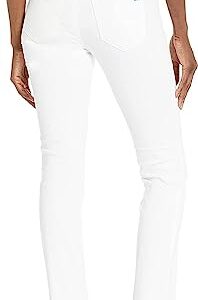 Buffalo David Bitton Women's Carrie Mid Rise Slim Jeans, Pure White, 27