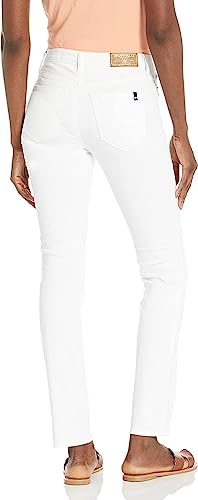 Buffalo David Bitton Women's Carrie Mid Rise Slim Jeans, Pure White, 27