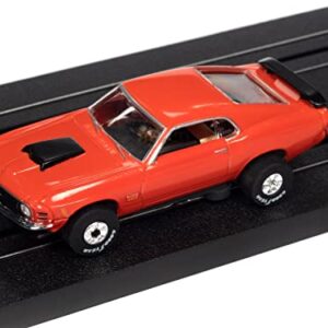 Auto World Thunderjet OK Used Cars 1970 Ford Mustang Boss 429 (Orange) HO Scale Slot Car