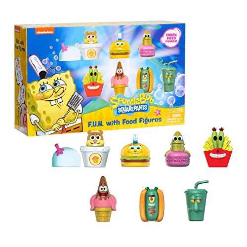 SpongeBob SquarePants Fun with Food Figure Set, Kids Toys for Ages 3 Up, Gifts and Presents, Amazon Exclusive