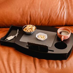 Couch Tray Table and Bed Tray Table for Breakfast in Bed and Food Tray. Coffee Table Tray and Cellphone Holder. Drawer Organizer. Portable Serving Tray. (Black)