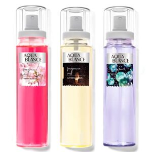 aqua blance body spray, fragrance mist for women, pack of 3, each 3.9 fl oz, total 11.7 fl oz, cherry blossoms