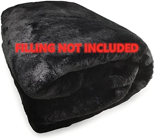 GQZGGXX Bean Bag Chair Cover, Durable Comfortable Chair PV Fur Bean Bag Sofas Faux Fur Sofa Living Room Sofa Bed Large Bean Bag Chairs Cover (No Filler,Cover only) 4ft Dark Grey