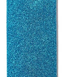 Gostwo 2 Pack Luggage Tags Leather Case Luggage Bag Tags Travel Tags(Glitter Blue)