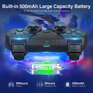 Powerextra PS-3 Controller Wireless for Play-Station 3 High Performance Gaming Controller with Upgraded Joystick for Play-Station 3