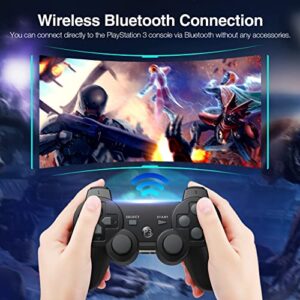 Powerextra PS-3 Controller Wireless for Play-Station 3 High Performance Gaming Controller with Upgraded Joystick for Play-Station 3