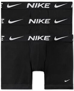 nike men`s essential micro boxer briefs 3 pack (black(ke1015-001)/w, medium)