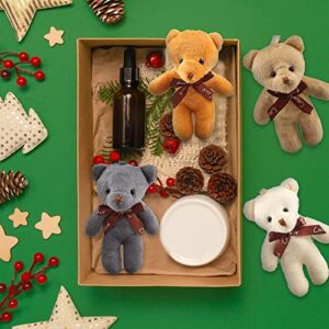 Haconba 36 Packs 4.7 Inch Mini Teddy Bear Toy Plush Stuffed Bear Doll for Keychain Craft DIY Accessory Birthday Gifts Party Favors Supplies, 12 Colors