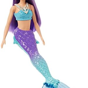 Barbie Dreamtopia Mermaid Doll with Purple Hair, Blue & Purple Ombre Tail & Tiara Accessory