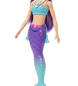 Barbie Dreamtopia Mermaid Doll with Purple Hair, Blue & Purple Ombre Tail & Tiara Accessory