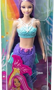 Barbie Dreamtopia Mermaid Doll with Purple Hair, Blue & Purple Ombre Tail & Tiara Accessory