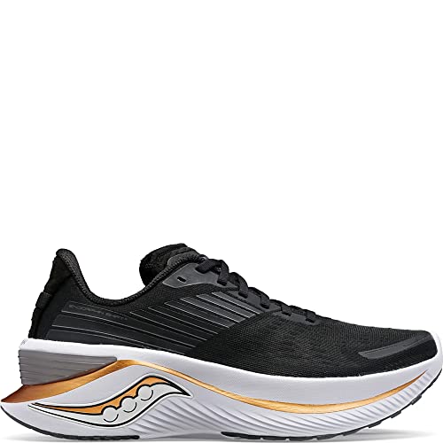 Saucony Men's Endorphin Shift 3 Running Shoe, Black/GOLDSTRUCK, 9.5 Wide