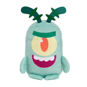 spongebob squarepants small plush – plankton, kids toys for ages 3 up, gifts and presents by just play