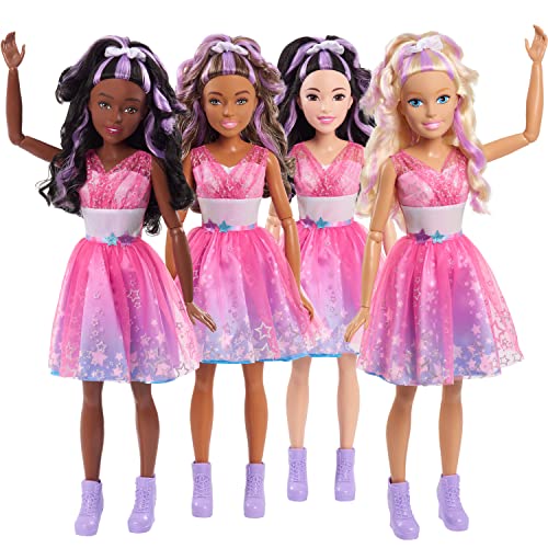 Barbie 28-Inch Best Fashion Friend Star Power Doll and Accessories, Brown Hair, Kids Toys for Ages 3 Up, Gifts and Presents by Just Play