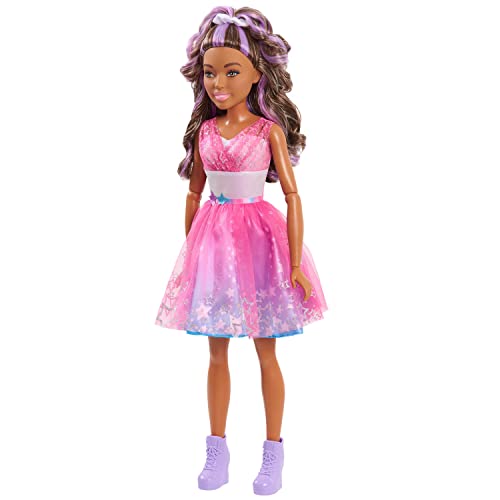 Barbie 28-Inch Best Fashion Friend Star Power Doll and Accessories, Brown Hair, Kids Toys for Ages 3 Up, Gifts and Presents by Just Play