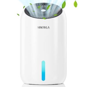 dehumidifiers for home, makayla dehumidifier 30 oz(860ml),2200 cubic feet small dehumidifier with auto shut off and 7 colors lights,ultra quiet for home,wardrobe,closet,bathroom,bedroom,trailer,rv