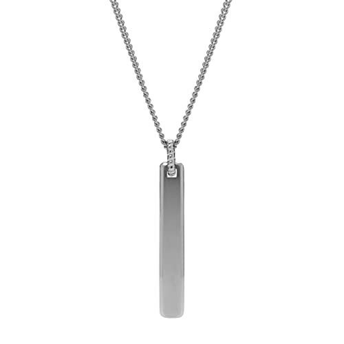 Fossil Men's Men's Stainless Steel Necklace, Color: Silver (Model: JF03988040)