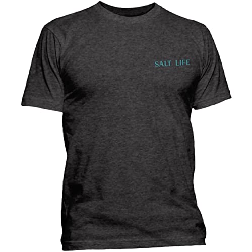 Salt Life All Waters Short Sleeve Classic Fit Shirt, Charcoal Heather, X-Large