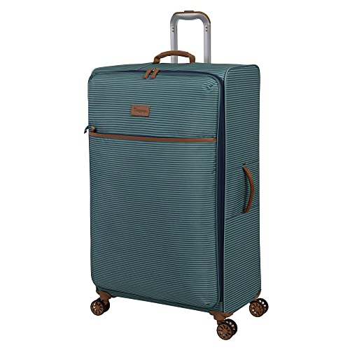 it luggage Beach Stripes 34" Softside Checked 8 Wheel Spinner, Teal