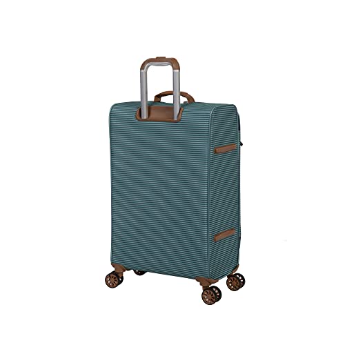 it luggage Beach Stripes 34" Softside Checked 8 Wheel Spinner, Teal