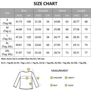 WINKEEY Unisex Lucky Me I See Ghosts Crewneck Sweatshirt Hip Pop Long Sleeve Pullover Tops for Men (M,Khaki)