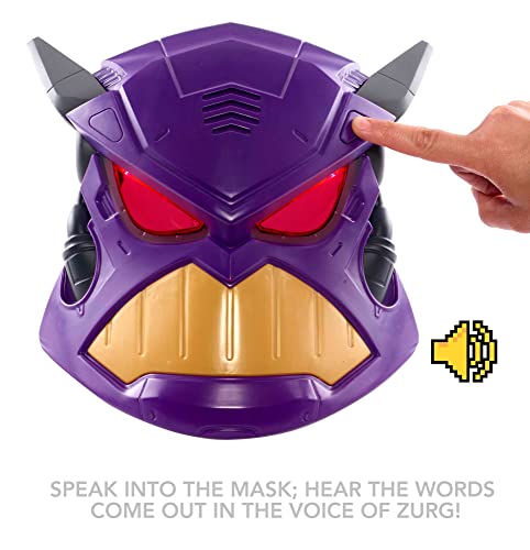 Mattel Lightyear Toys Mask, Zurg Voice-Changing Role-Play Head Gear with Movie Dialogue, Voice Changer & Lights