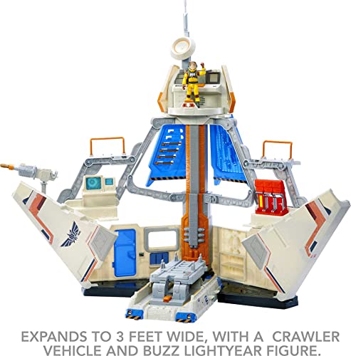 Mattel Lightyear Toys Playset with Buzz Lightyear Action Figure and Vehicle Launch Ramp and Sounds, Ultimate Star Command Base