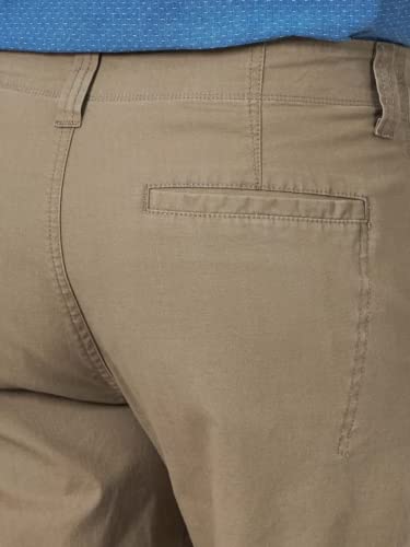 Men's Wrangler Relaxed Fit Flex Cargo Pants Barley Hidden Tech Pocket Straight Leg Flat Front (34x30)