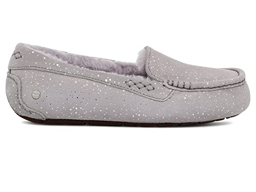 UGG Women's Ansley Metallic Spots Slipper, Pencil Lead, 5