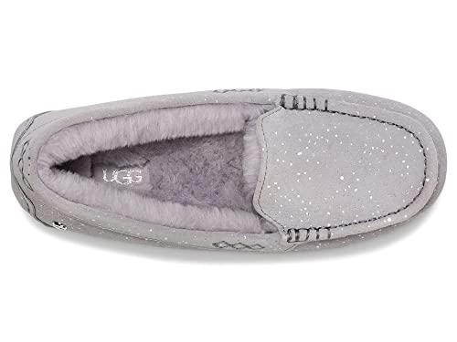 UGG Women's Ansley Metallic Spots Slipper, Pencil Lead, 5