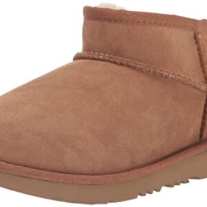 UGG Girls Kids' Classic Ultra Mini Fashion Boot, Chestnut, 5 Big