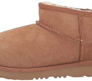 UGG Girls Kids' Classic Ultra Mini Fashion Boot, Chestnut, 5 Big