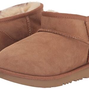 UGG Girls Kids' Classic Ultra Mini Fashion Boot, Chestnut, 5 Big