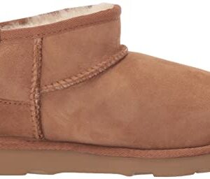 UGG Girls Kids' Classic Ultra Mini Fashion Boot, Chestnut, 5 Big