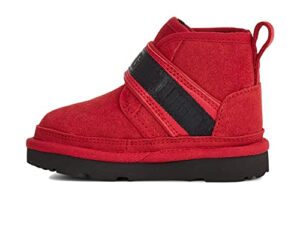 ugg boy's t neumel snapback chukka boot, samba red, 10 toddler