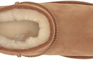 UGG Girls Kids' Classic Ultra Mini Fashion Boot, Chestnut, 5 Big