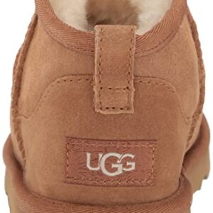 UGG Girls Kids' Classic Ultra Mini Fashion Boot, Chestnut, 5 Big