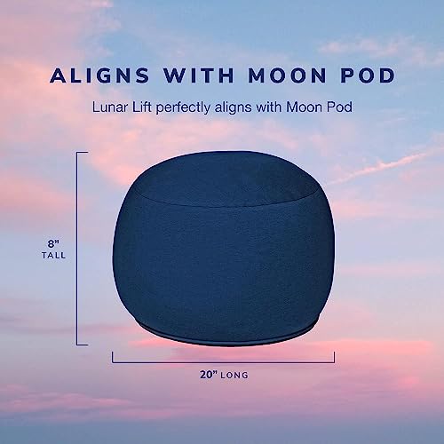 Moon Pod Lunar Lift Footrest for Bean Bag Chair, Navy - The Zero-Gravity Beanbag for Stress, Anxiety, & All Day Deep Relaxation - Ultra Soft & Ergonomic Support for Back & Neck - for The Whole Family