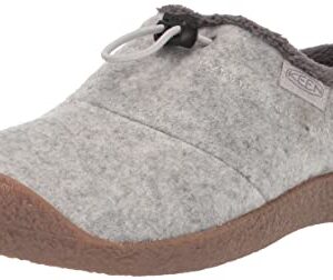 KEEN Women's Howser 3 Slide Comfy Durable Slippers, Light Gray Wool/Vapor, 7