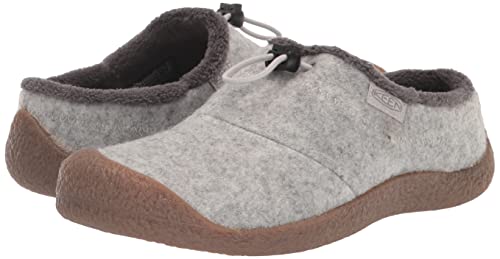 KEEN Women's Howser 3 Slide Comfy Durable Slippers, Light Gray Wool/Vapor, 7