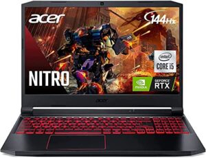 acer nitro 5 gaming laptop 15.6" fhd 144hz, intel core i5-10300h(up to 4.5ghz), geforce rtx 3050, 16gb ram 512gb pcie ssd, wifi6 backlit keyboard w/ 3in1 accessories