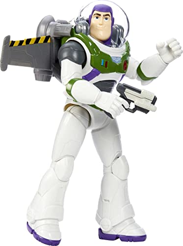 Mattel Lightyear Toys 12-in Action Figure with Accessories, Space Ranger Gear Alpha Buzz with Jetpack & Blaster