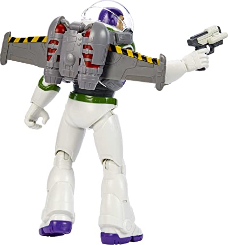 Mattel Lightyear Toys 12-in Action Figure with Accessories, Space Ranger Gear Alpha Buzz with Jetpack & Blaster