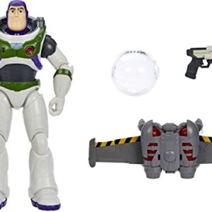 Mattel Lightyear Toys 12-in Action Figure with Accessories, Space Ranger Gear Alpha Buzz with Jetpack & Blaster