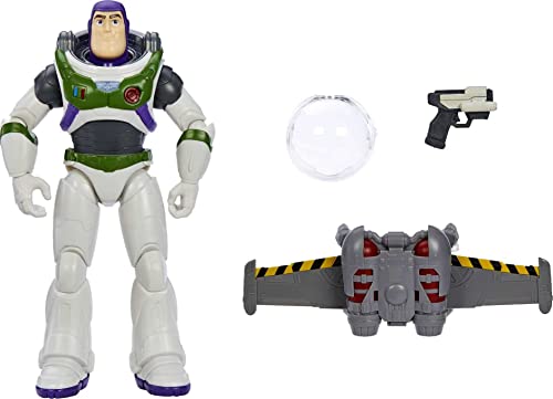 Mattel Lightyear Toys 12-in Action Figure with Accessories, Space Ranger Gear Alpha Buzz with Jetpack & Blaster