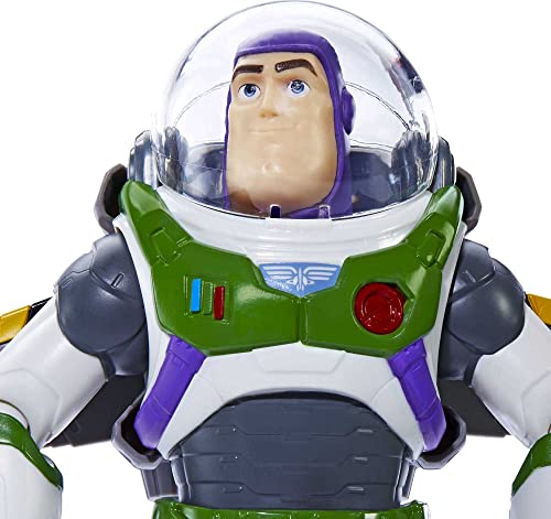 Mattel Lightyear Toys 12-in Action Figure with Accessories, Space Ranger Gear Alpha Buzz with Jetpack & Blaster