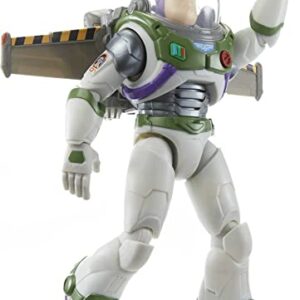 Disney and Pixar Lightyear 12-in Action Figure with Vapor Effect & Sounds, Buzz Lightyear Jetpack Liftoff Toy